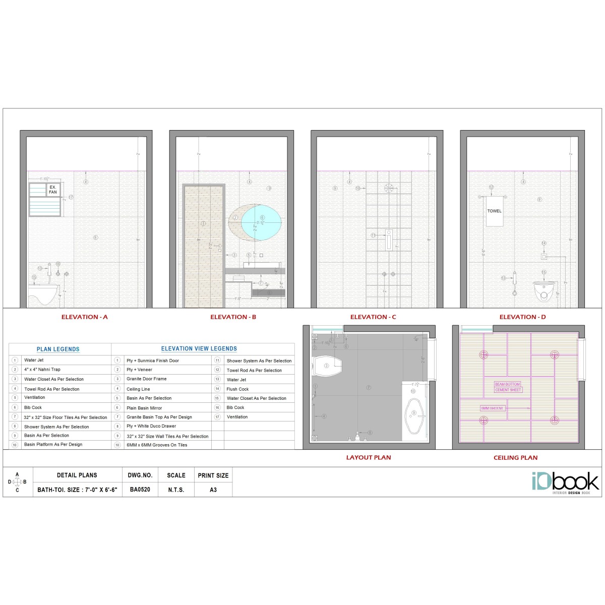 Ivory Color Base Bathroom Concept & Detail