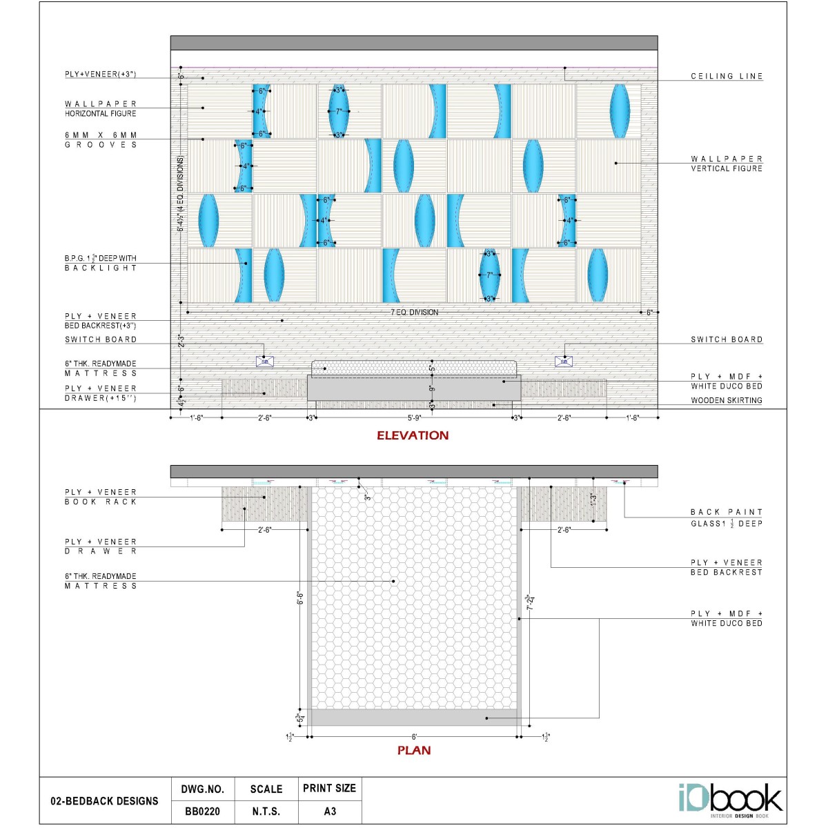 Bedback design with Luxurious Touch