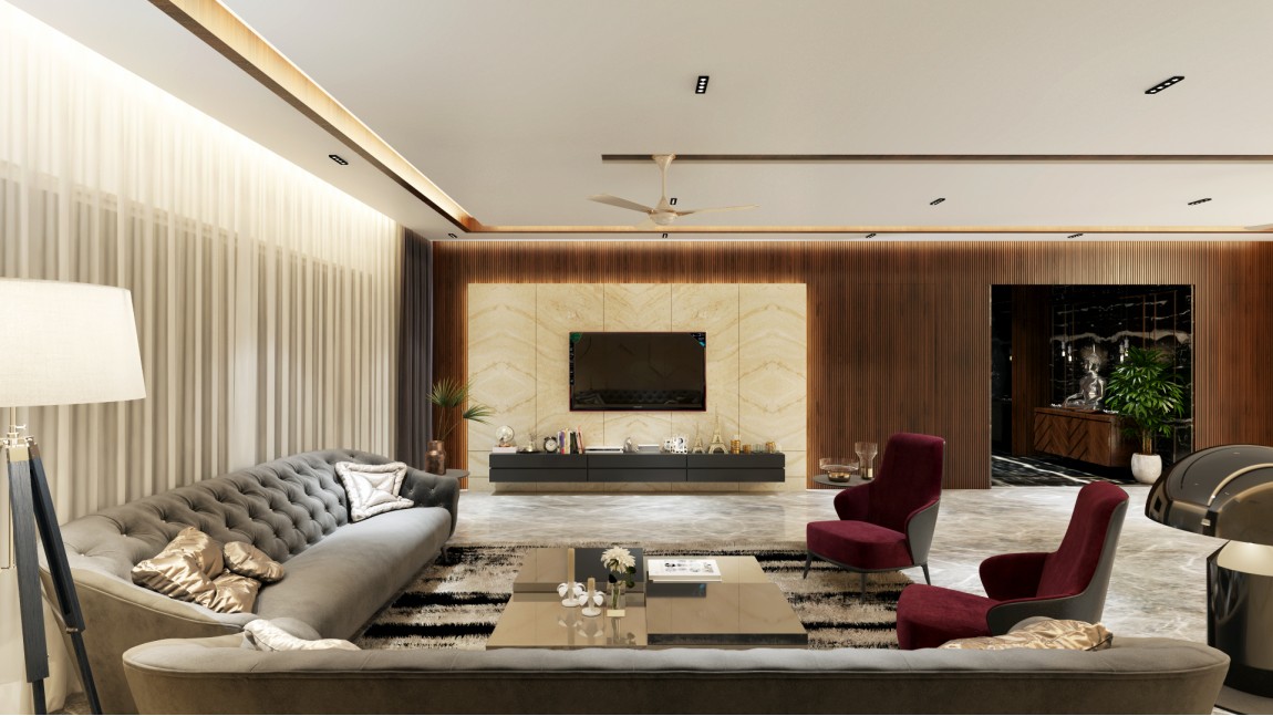 Living room with Posh Decor